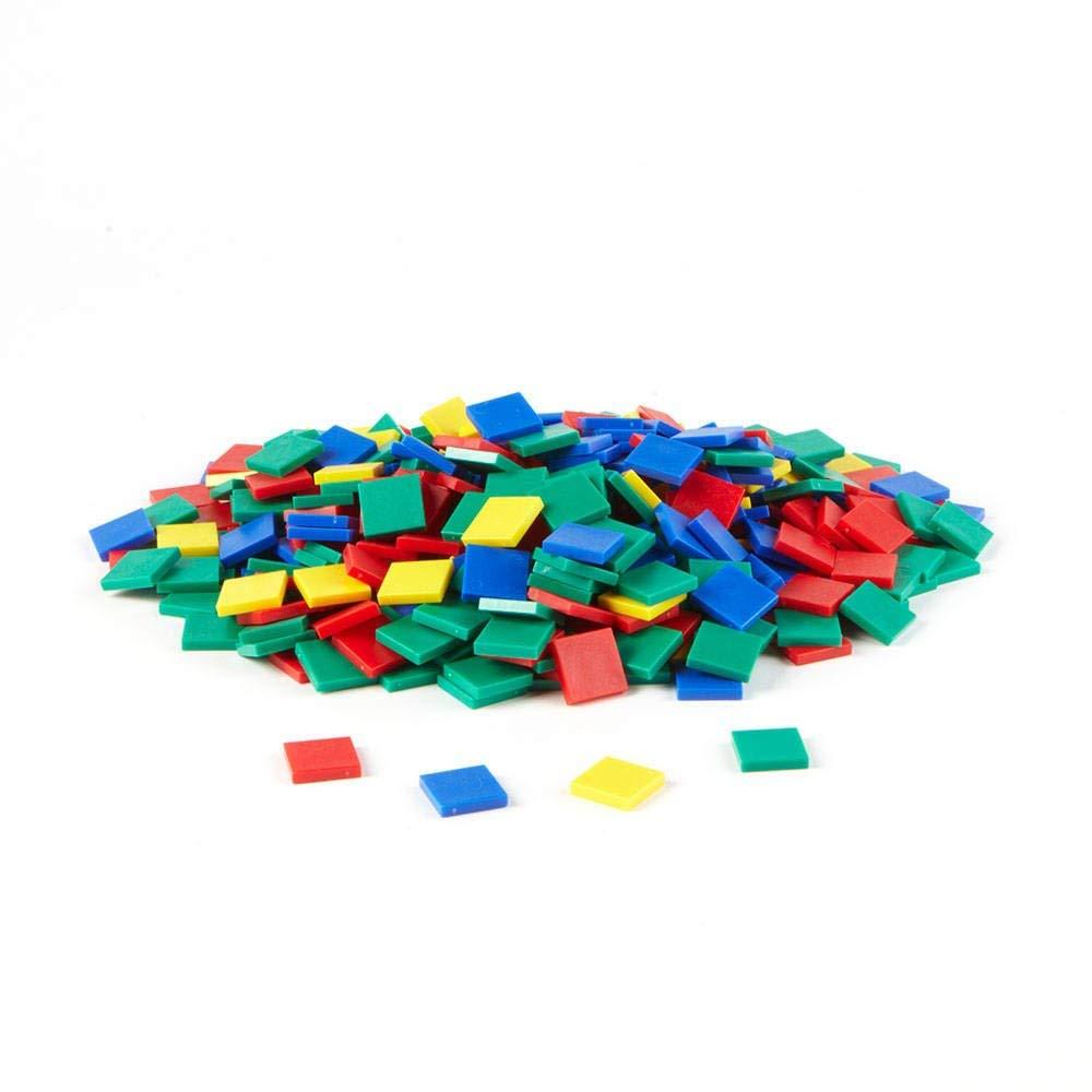 hand2mind Plastic Square Color Tiles, Color Sorting, Math Counters for ...